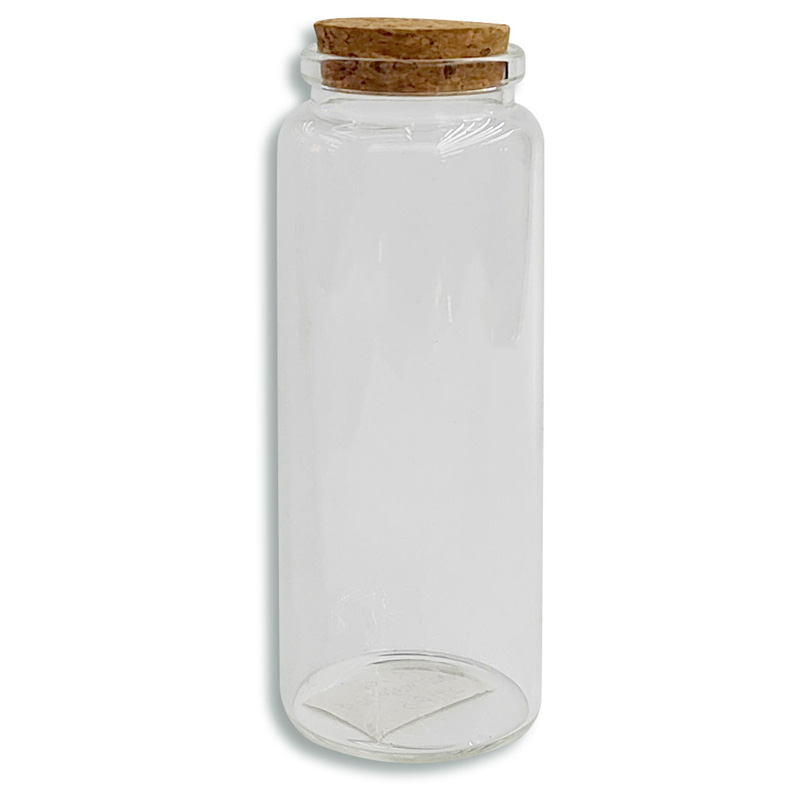 Frasco de vidrio con tapa de corcho - Casa Jorge