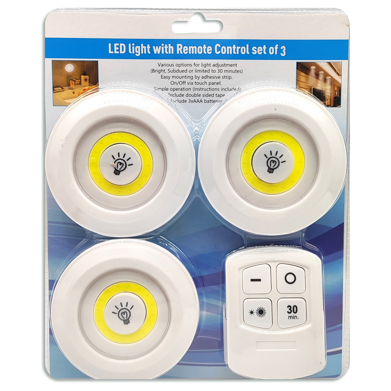 Luz led x4 con control remoto - Casa Jorge