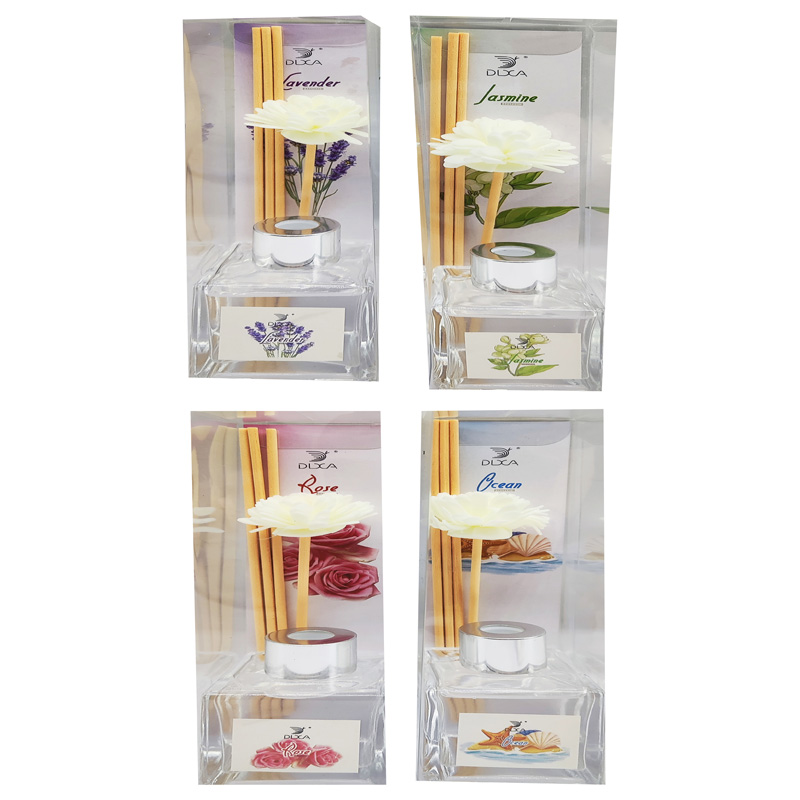 Aromatizador con varillas Dixa con flor de goma eva - Casa Jorge