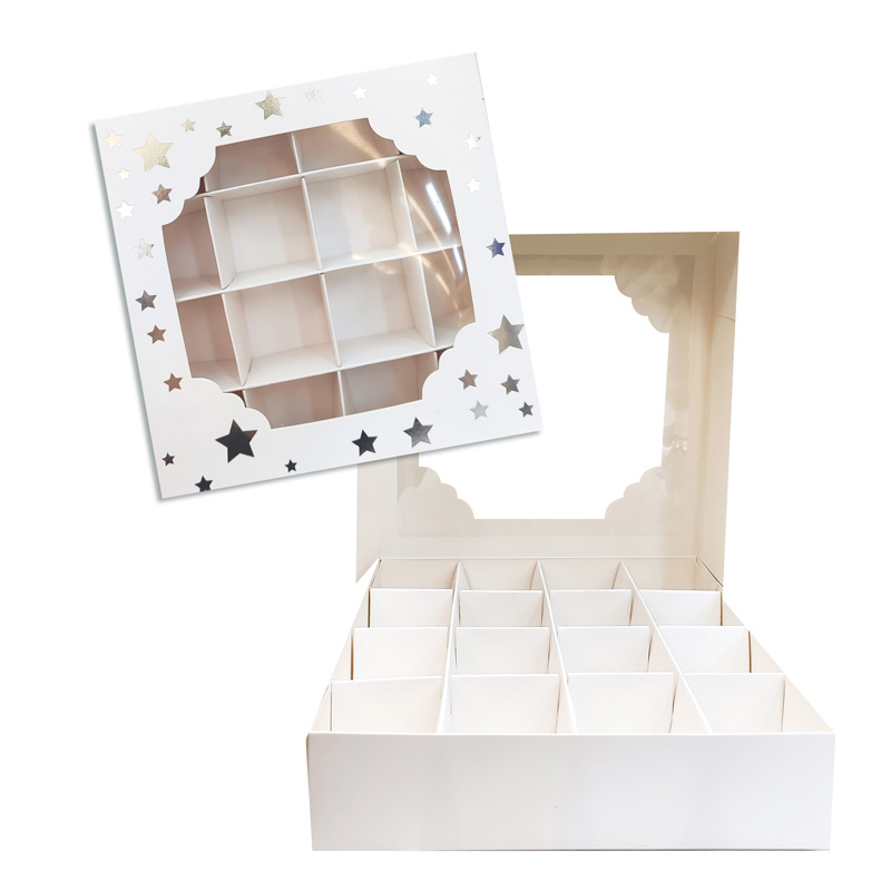 Caja de papel con divisiones Stars x6 - Casa Jorge